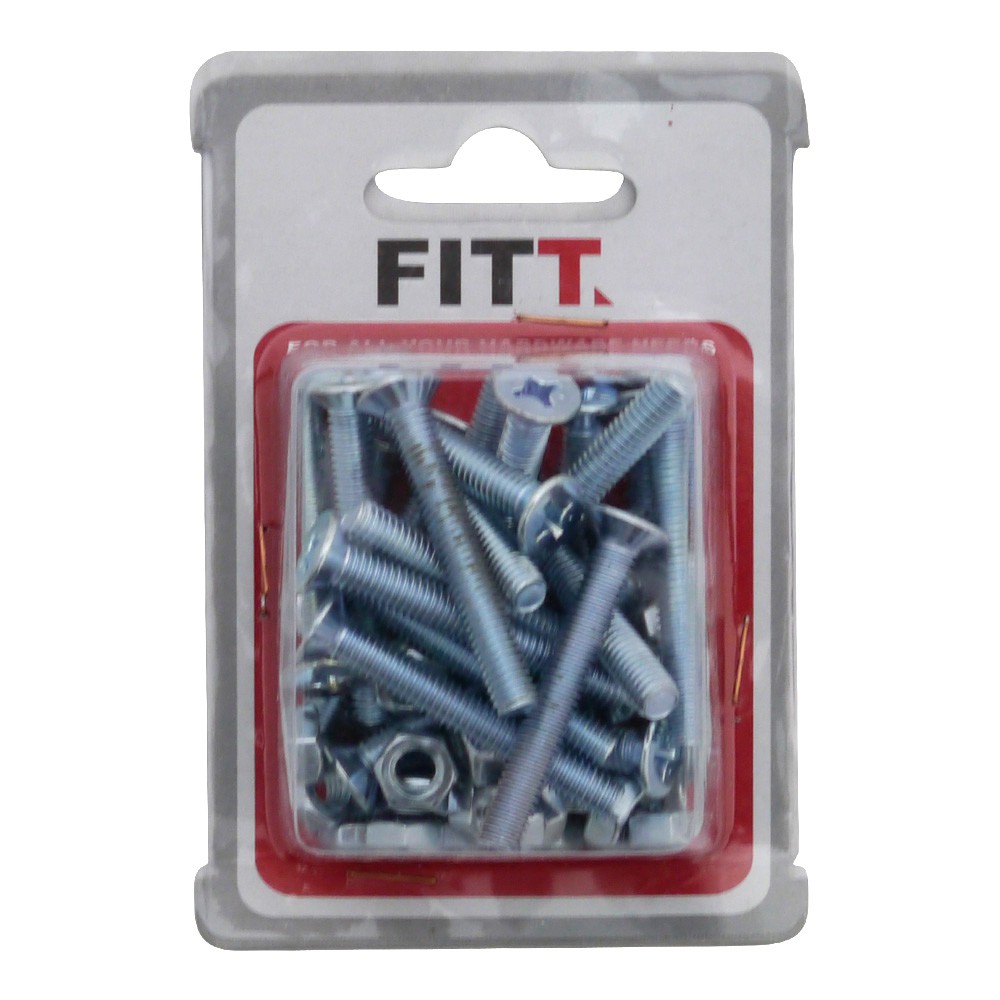 MACHINE SCREW 6X45MM JF NUT 25EA สกรูเกลียวมิลน็อต JF 6X45 MM 25 ตัว สกรู, น๊อตและแหวน อุปกรณ์ ...