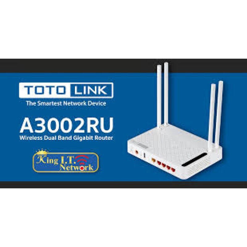 TOTOLINK A3002RU AC1200 Wireless Dual Band Gigabit Router | Shopee Thailand