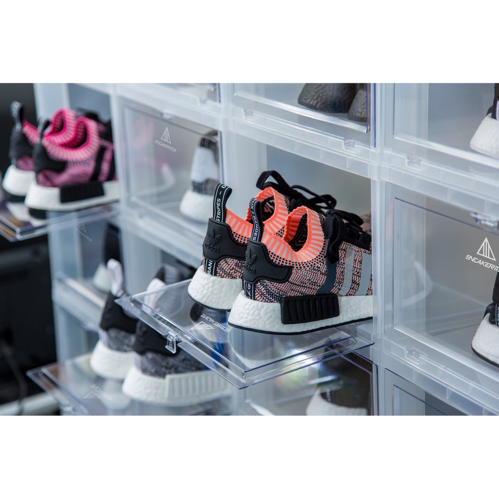 SNEAKERMOB Sneaker Box Sneaker Storage Display Box White Black Double ...