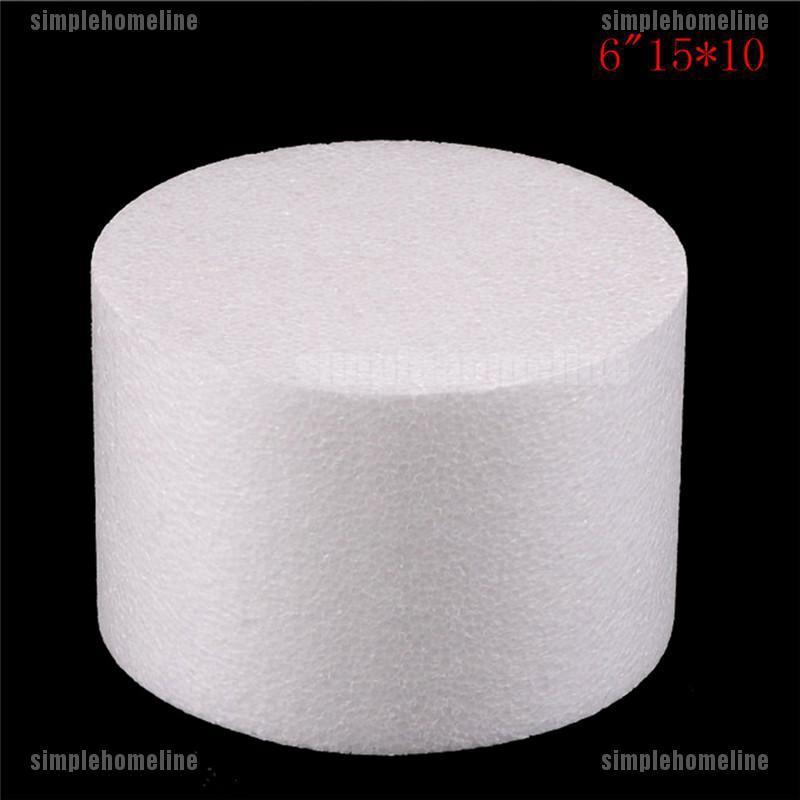Round Styrofoam Foam Cake Dummy Modelling Sugarcraft Flower Wedding ...
