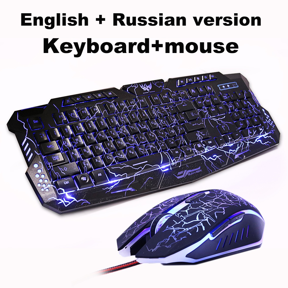 En Game Keyboard and mouse Combos Backlit USB Wired Waterproof cool ...