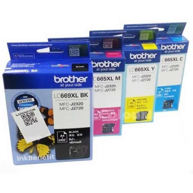Brother LC-669XL Black LC-665XL (Cyan/Magenta/Yellow) ของแท้ 4 สี | Shopee Thailand