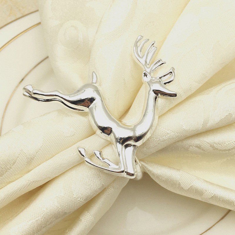 6PCS Napkin Rings in Elk Deer Shape Decorative Table Napkin Rings for ...