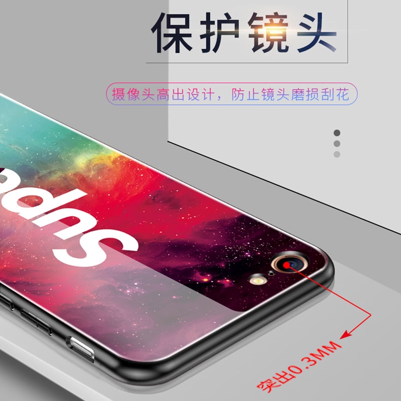 8 แอปเปิ้ลโทรศัพท์เปลือก iPhone7 แบรนด์น้ำเปลือกแก้ว 8plus ผู้ชายและผู้หญิงสร้างสรรค์ 7p ซิลิโคน ...