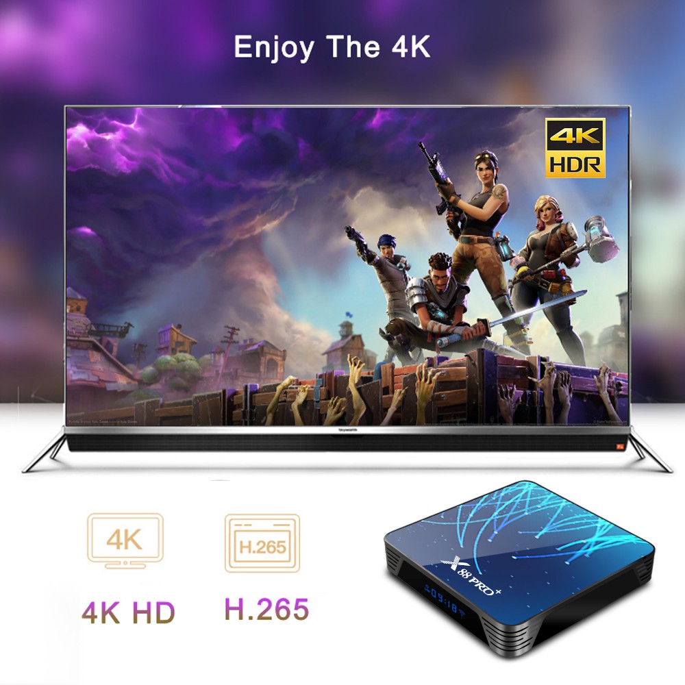 X88 Pro Plus Smart Android TV Box Android 9.0, RK3368 Quad-Core CPU ...