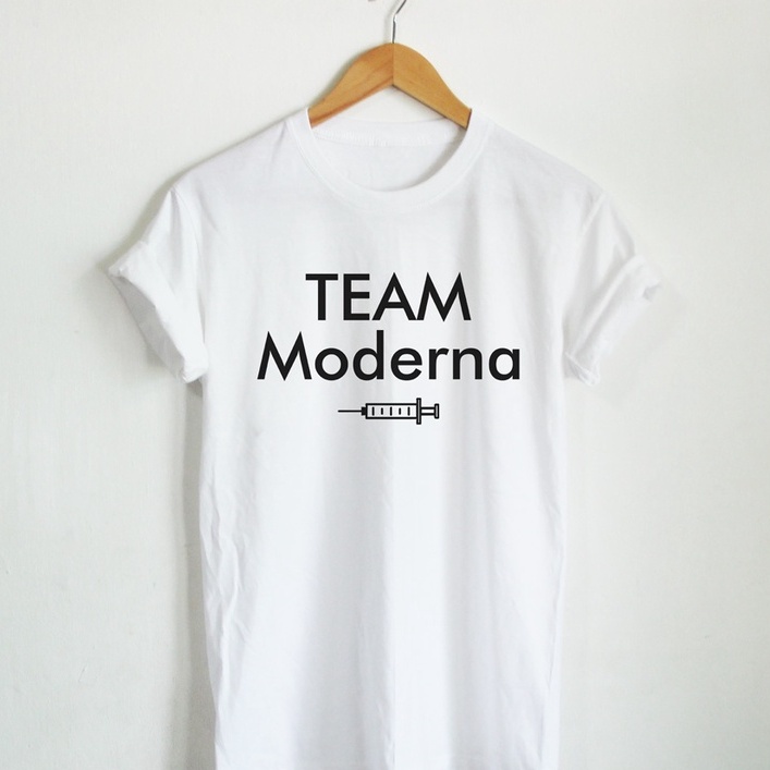 TEAM MODERNA ทีม โมเดอร์น่า เสื้อยืด เสื้อยืดสกรีน เสื้อยืดฉีดวัคซีน ...
