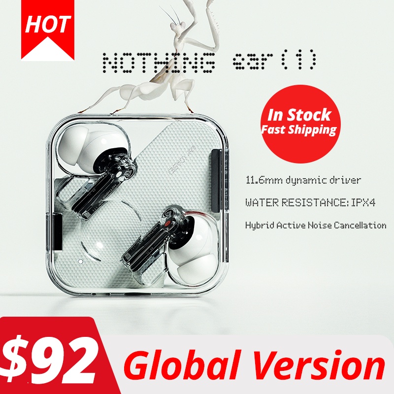 NEW Nothing Ear (1) True Wireless Earbuds Bluetooth 5.2 Earphones ...