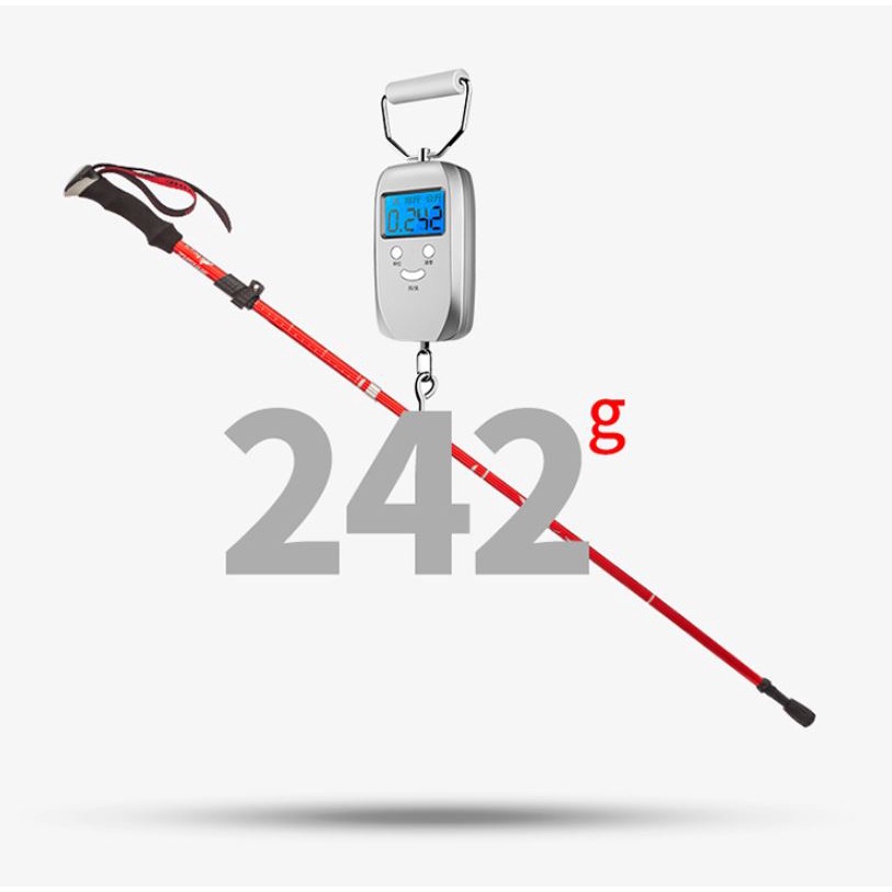 ไม้เท้าเดินป่า ไม้Treking Pole แบบพับ5 ส่วน อลูมิเนียมอัลลอยด์ น้ำหนัก 242g มีโช๊คสปริงรองรับแรง ...