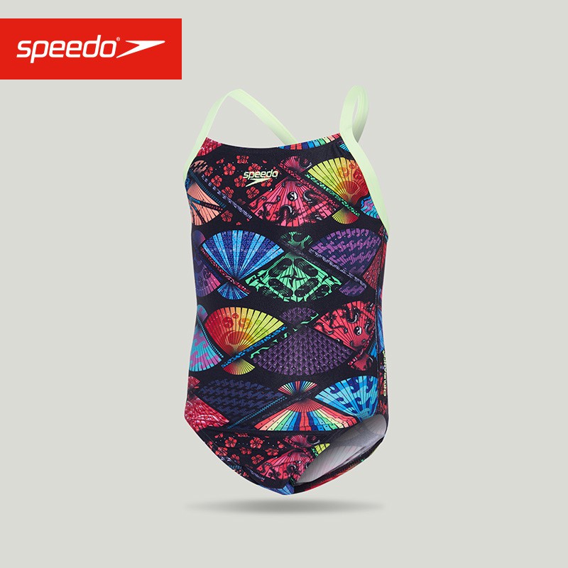 Speedo / speedo and wind neon fan girls ชุดว่ายน้ำวันพีชป้องกันคลอรีน ...