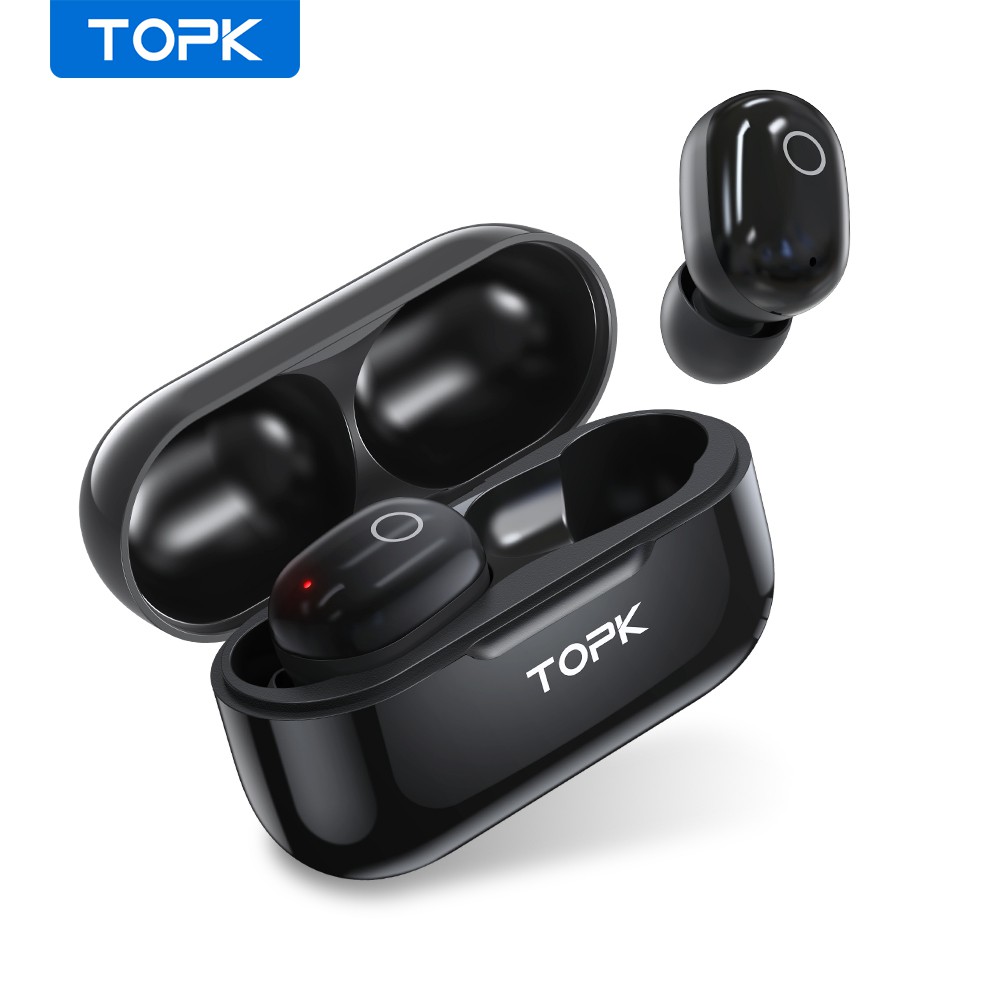 TOPK T12 Mini Wireless Bluetooth Earphone Stereo Surround Built-in Mic ...