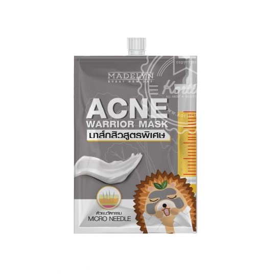 Madelyn Acne Warrior Mask 5 ml. มาส์กหน้าสูตรโคลน KORIICO - koriico ...