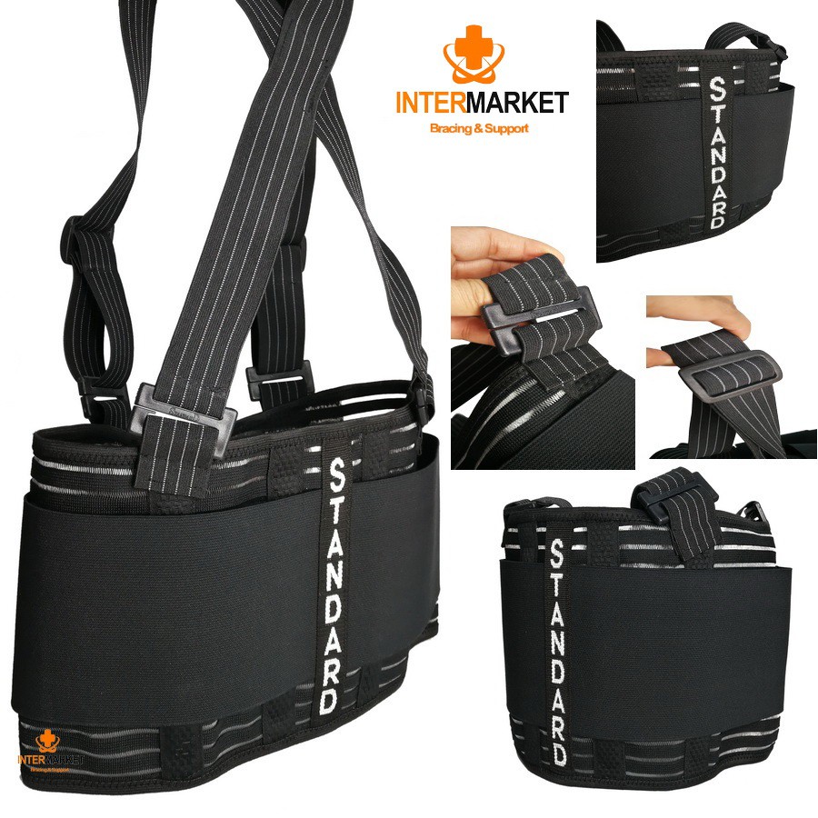 [ใส่MTBTLO77ลด77]Standard Back Support เข็มขัดพยุงหลัง พยุงเอว บล็อค ...