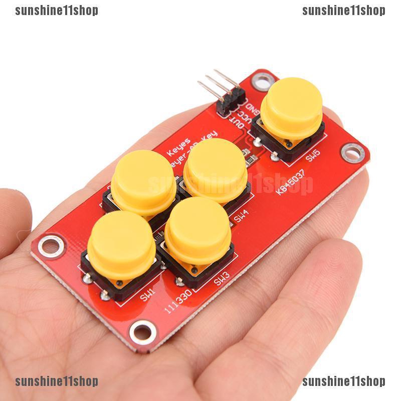 SSH Analog Button for Arduino Keyboard Electronic Blocks Simulate Five Key M - sunshine11shop.th ...
