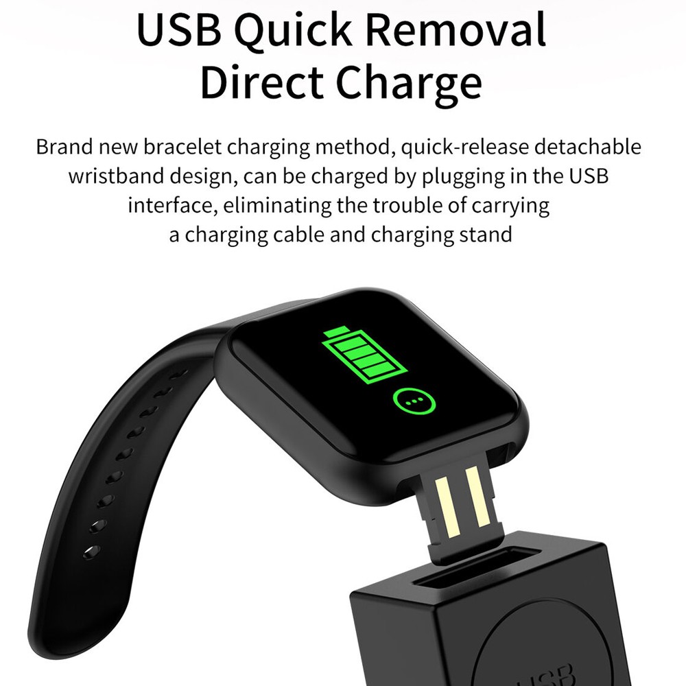 Y68 Smart Watch Life Waterproof Fitness Tracker Heart Rate Monitor ...