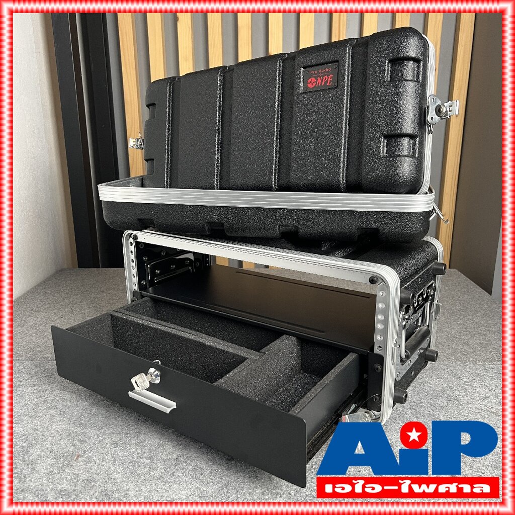 กล่อง RACK NPE ABS 4USD ใส่ไมค์ลอย ลึก9นิ้ว พร้อม ลิ้นชักใส่ไมค์ กล่อง ...