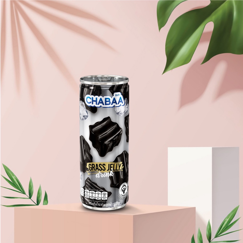 ส่งฟรี CHABAA CAN เครื่องดื่มน้ำเฉาก๊วย สูตรน้ำตาลน้อย ขนาด 230 มล. ยก ...