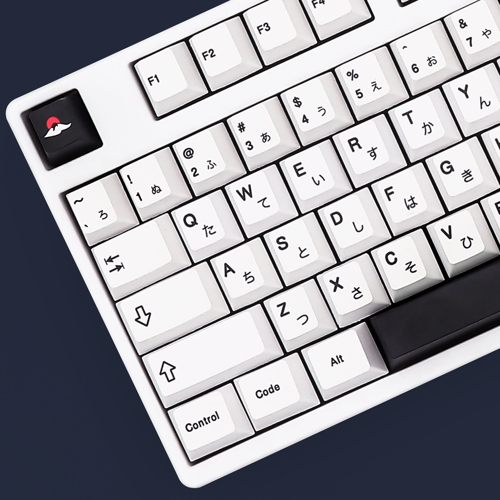 BOW Keycap Minimalist White Keycaps with Sub Legend PBT sublimation ...