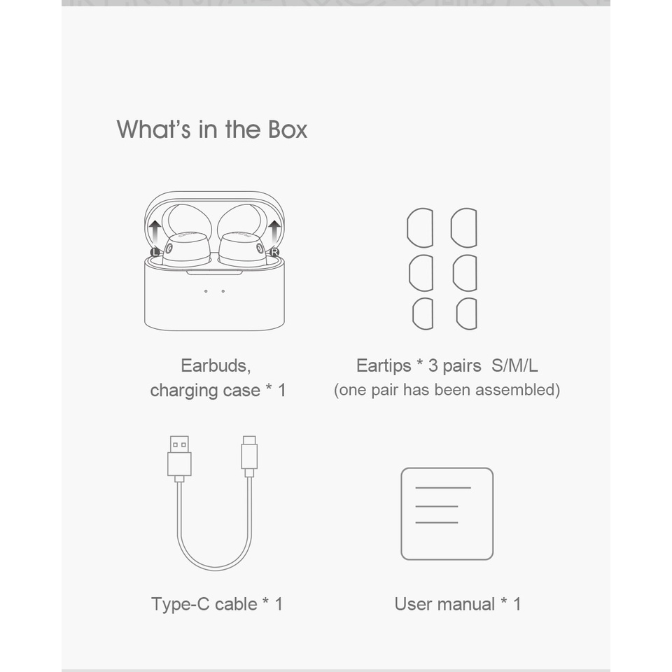 QCY HT01 Hybrid ANC active noise-cancellation Earphones wireless charging headphones Bluetooth 5 ...