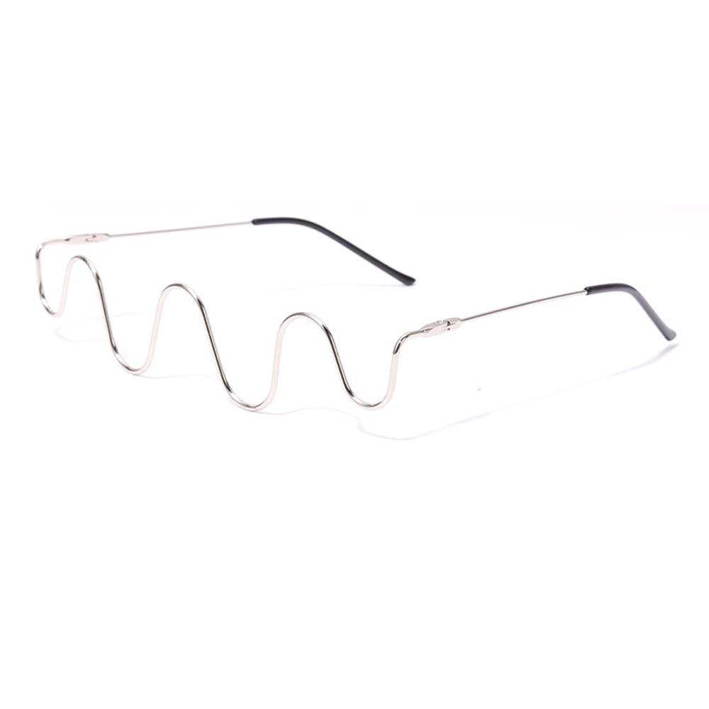 OCEANMAP Vintage Lensless Glasses Women No Lens Eyeglasses Rimless Wave ...