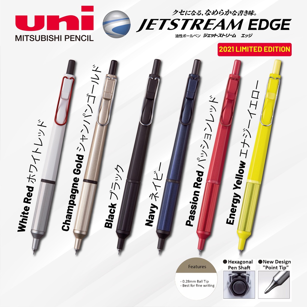 ถูกสุด ปากกาลูกลื่น UNI JETSTREAM 101 แบบกดและปลอก ขนาด 0.5 และ 0.7 MM ...