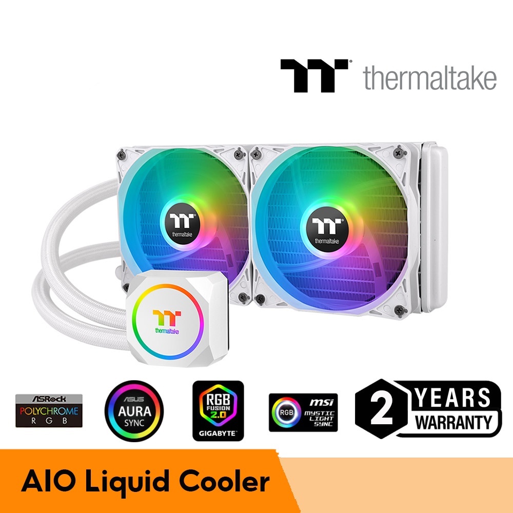 THERMALTAKE TH240 ARGB Sync Snow Edition AIO Liquid Cooler 3y. | Shopee ...