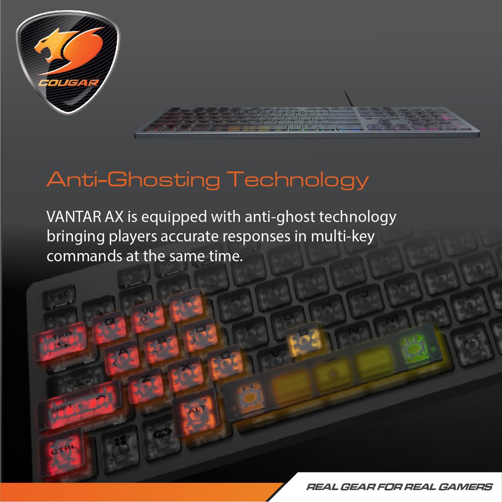 xooke COUGAR - VANTAR AX Scissor Gaming Keyboard (Thai Keyboard Layout ...