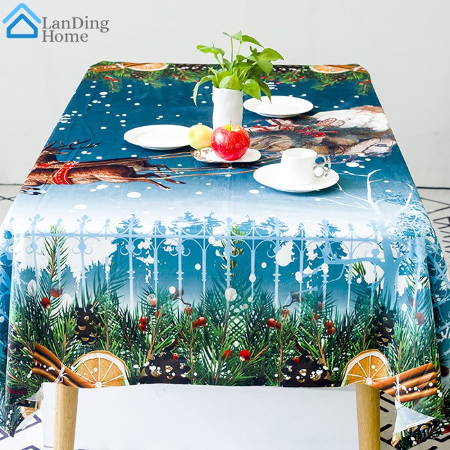 [Xmas] 140*200cm Thickened Christmas Cartoon Table Cloth for Tea Table ...