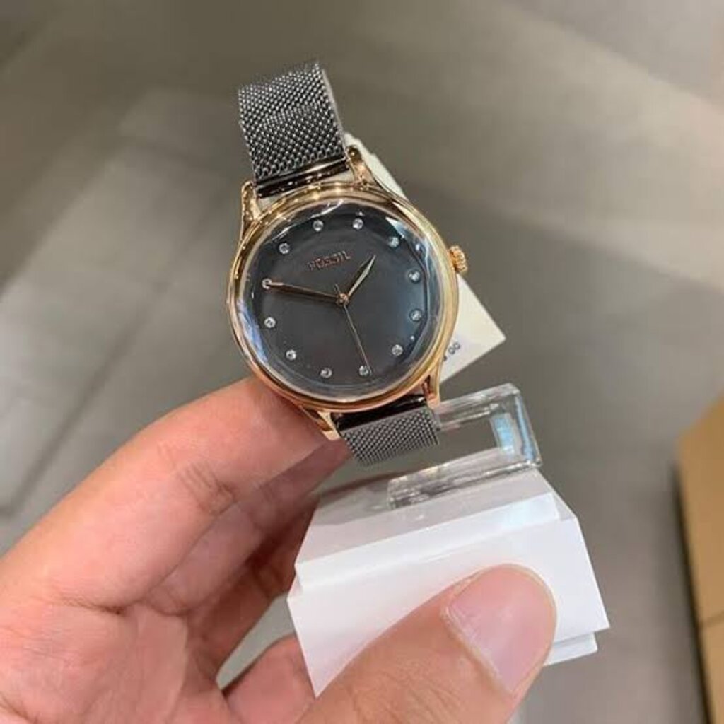 FOSSIL Laney Three-Hand Smoke Stainless Steel Watch BQ3393 BQ3393 ...