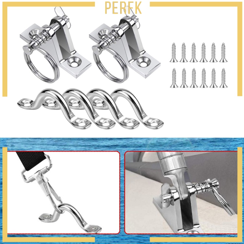 [PERFK] SS316 90 Degree Boat Bimini Top Deck Hinge W/ Quick Release Pin ...