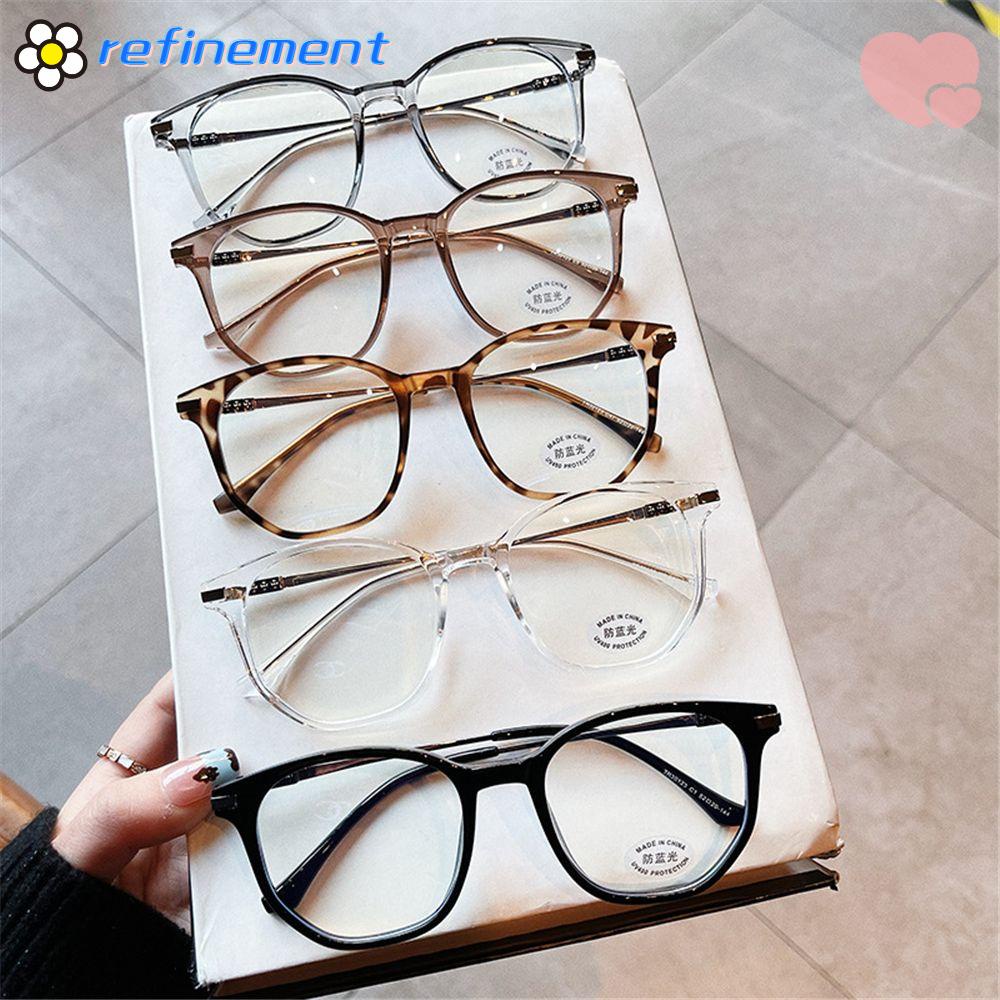 Refinement แว่นตา ป้องกันรังสียูวี กรอบโลหะ ขนาดใหญ่ TR90 หลากสี แฟชั่น สําหรับผู้ชาย และผู้หญิง ...