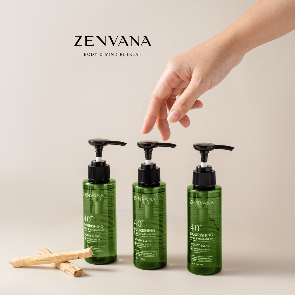 ZENVANA 40 Nourishing Body Oil Massage Oil - Woody Blend ออยล์บำรุงผิว ...