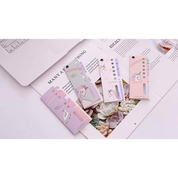 Post it โพสต์อิทโน้ตยูนิคอร์น กระดาษโน้ต น่ารักๆ แผ่นเล็ก หลายขนาด มี 4 ...