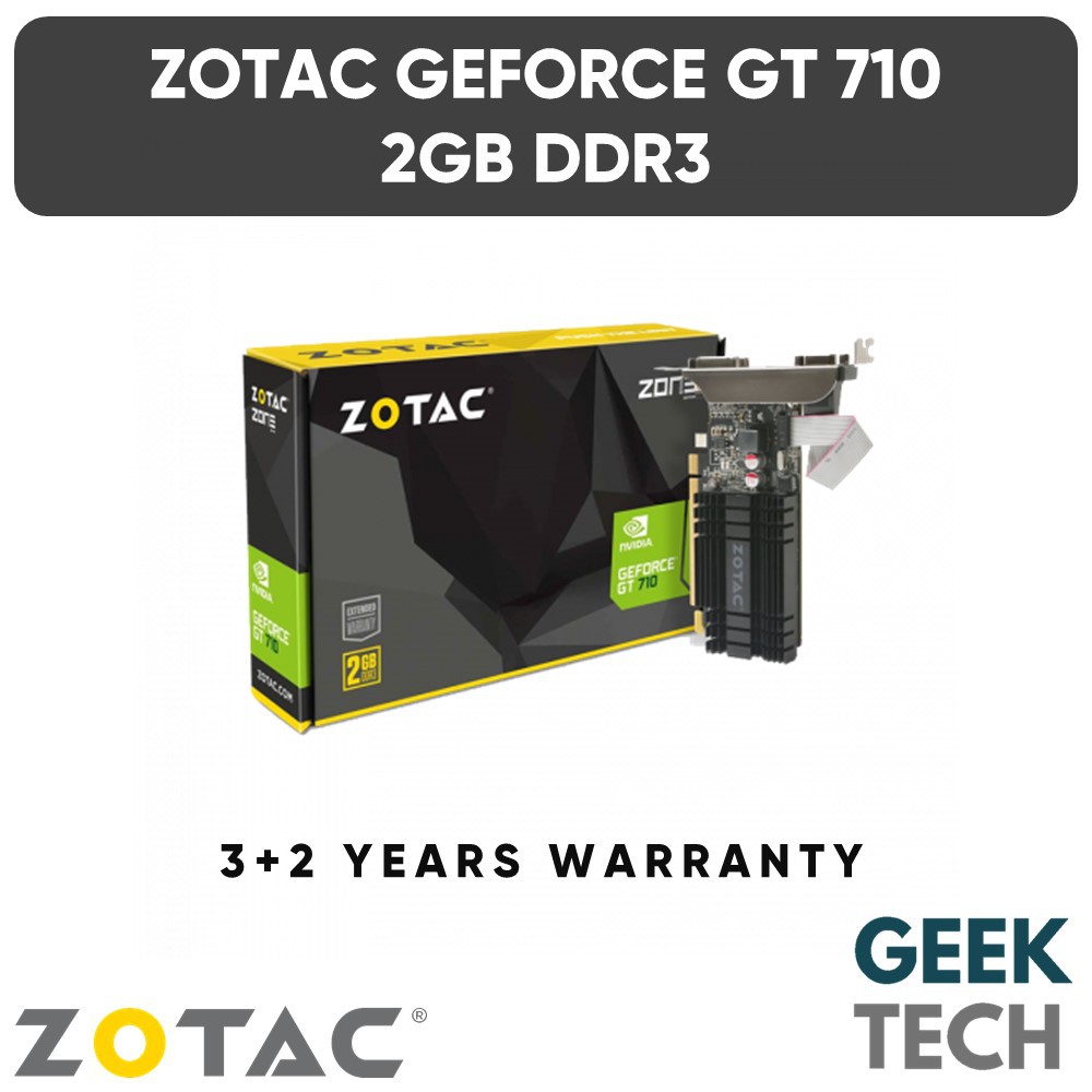 การ์ดจอ ZOTAC GeForce GT 710 2GB DDR3 - 1byxv8k_eh - ThaiPick