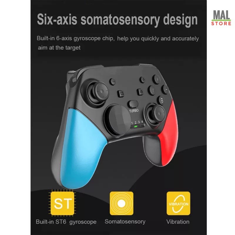 Controller รองรับ NFC Dual Gyro 6 Axis Turbo สำหรับ Nintendo Switch ...