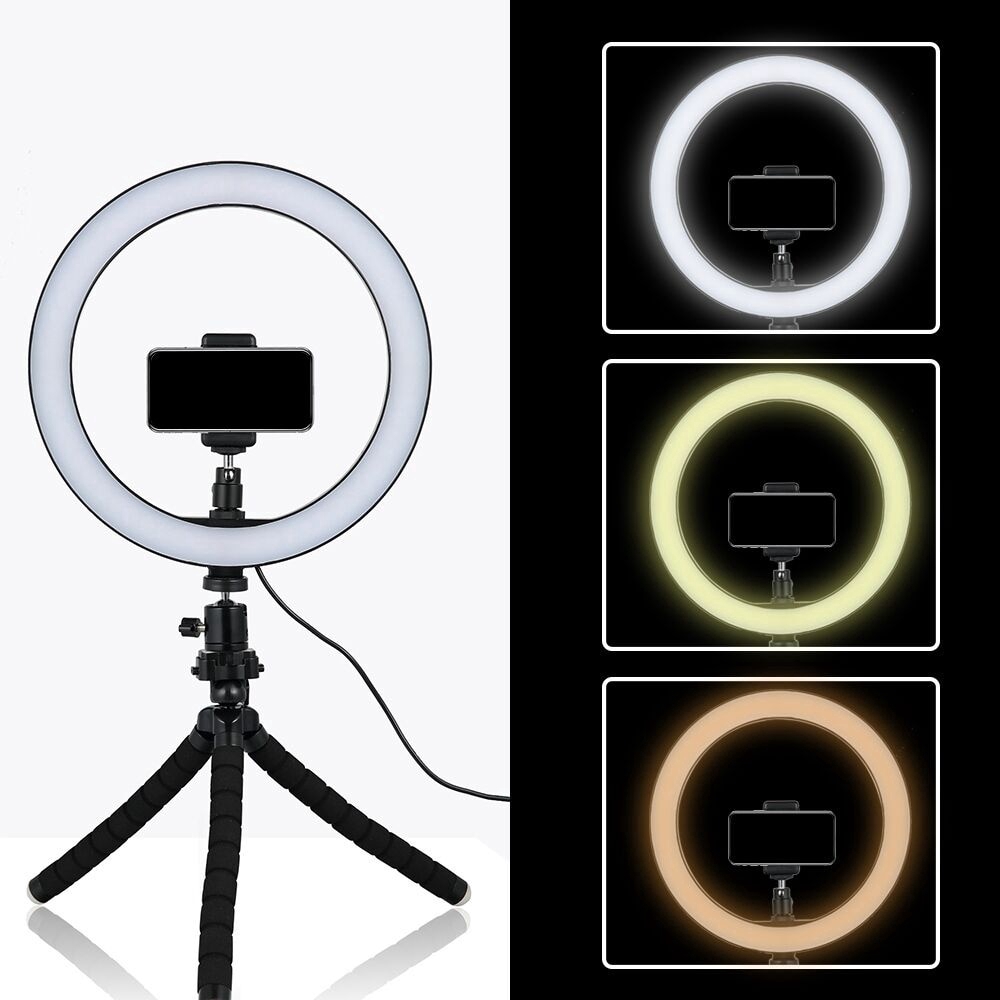 Selfie Ring Light 26cm ไฟวงแหวน LED ไฟแต่งหน้า ไฟถ่ายรูป ไฟถ่ายแบบ ...