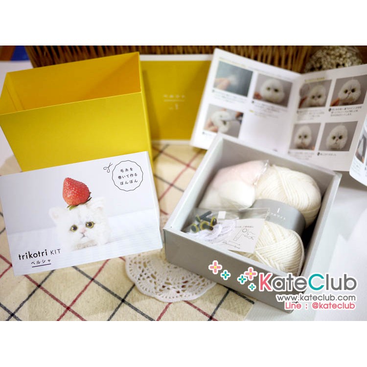 (DIY) trikotri KIT - PomPom Animals - kateclub - ThaiPick