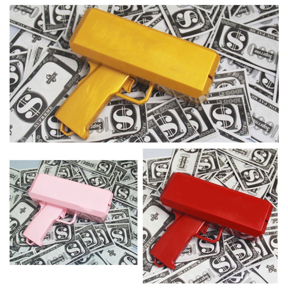 ⚡Cash Cannon Spray Money Gun Rain Money Toy Spit Banknotes Gun ...