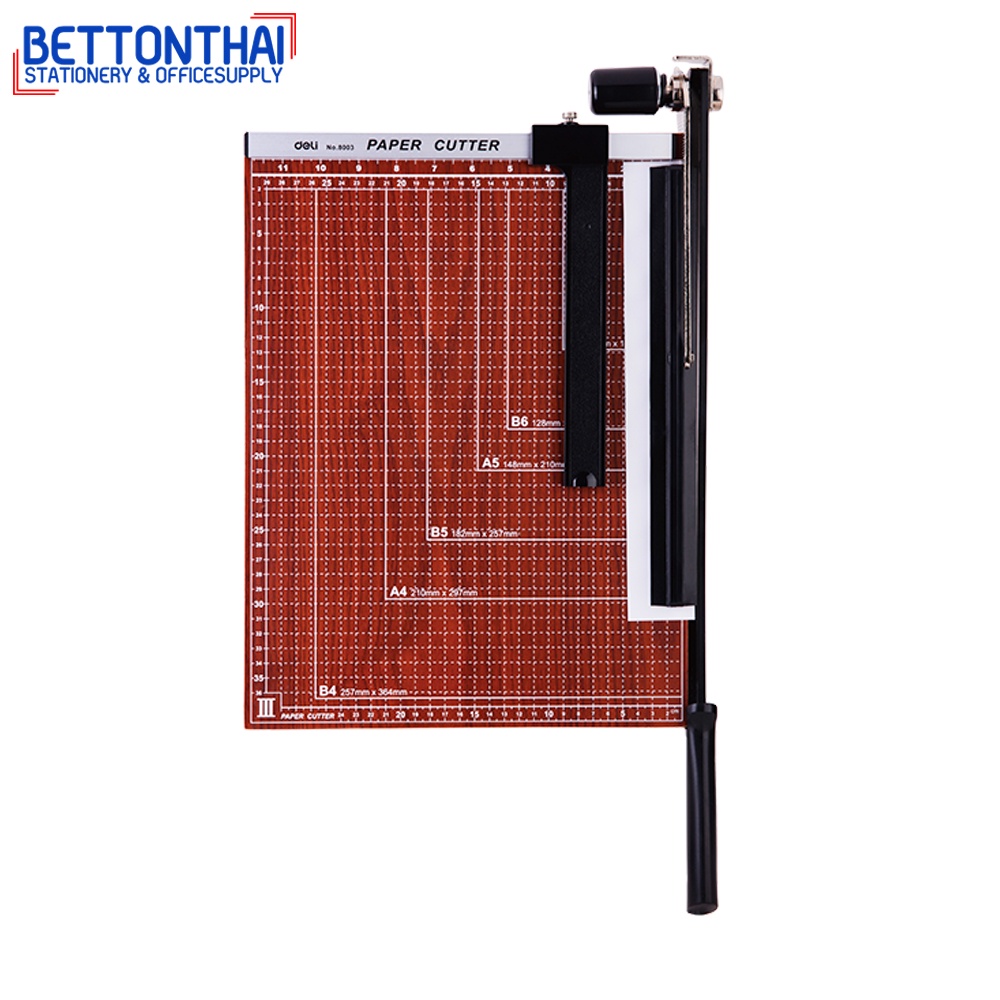 Deli 8003 Lever Paper Trimmer แท่นไม้ตัดกระดาษ 12 sheets ขนาดB4 ...