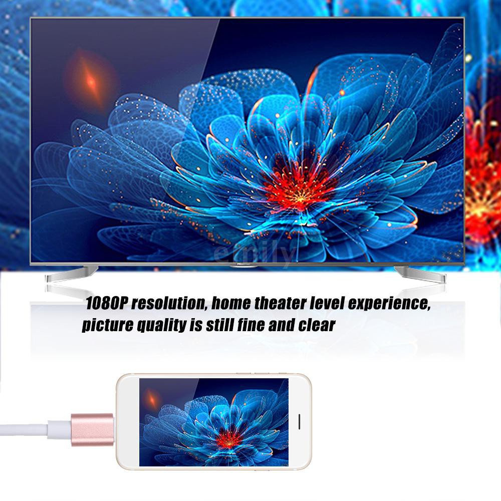 M USB to HDMI HDTV AV Cable Adapter for i-Phone 7/7/Plus/6S/6/Plus/5S/5 ...