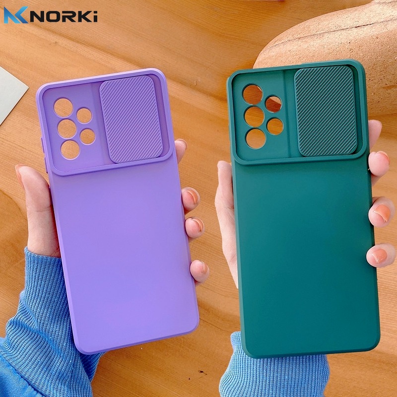 Samsung A02 A02S A01 A11 A21 A21S A31 A41 Galaxy A10S A01Core Matte Candy Color Slide Camera ...