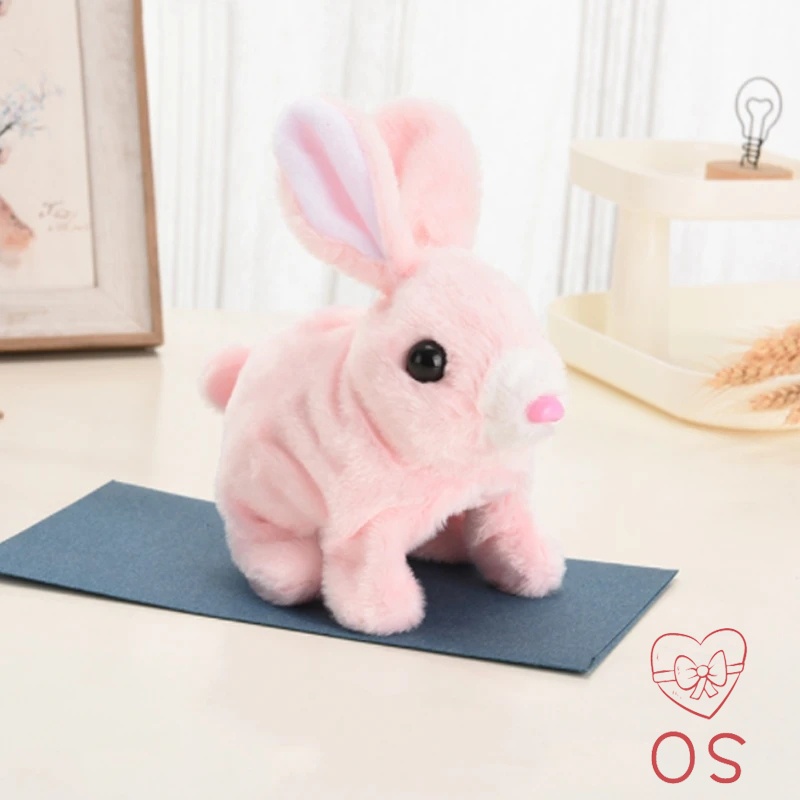 Electric Rabbit Toy Cute Walking Wiggle Ears Realistic Stuffed Animal ...