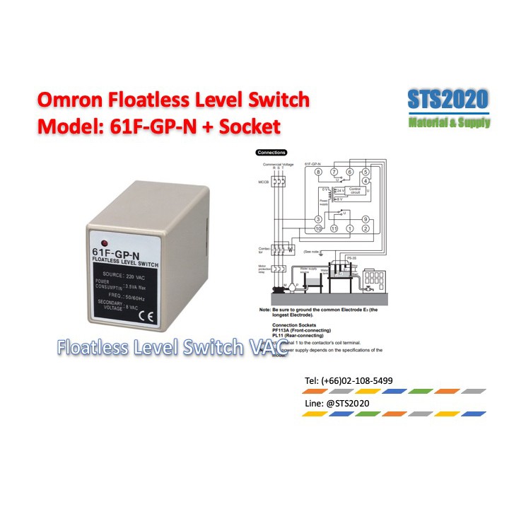 Omron Floatless Level Switch 61F-GP-N - sts2020ms - ThaiPick