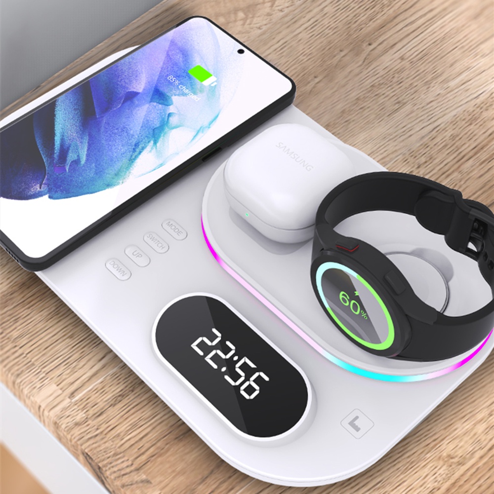 Upgrade Fast Wireless Charger Qi 3 in 1 Wireless Charging Station ...