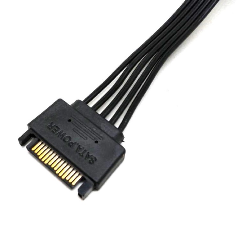 สายแยกไฟแบบ SATA จาก 1 ไปเป็น 5 SATA 15Pin Male to 5 SATA Female ...