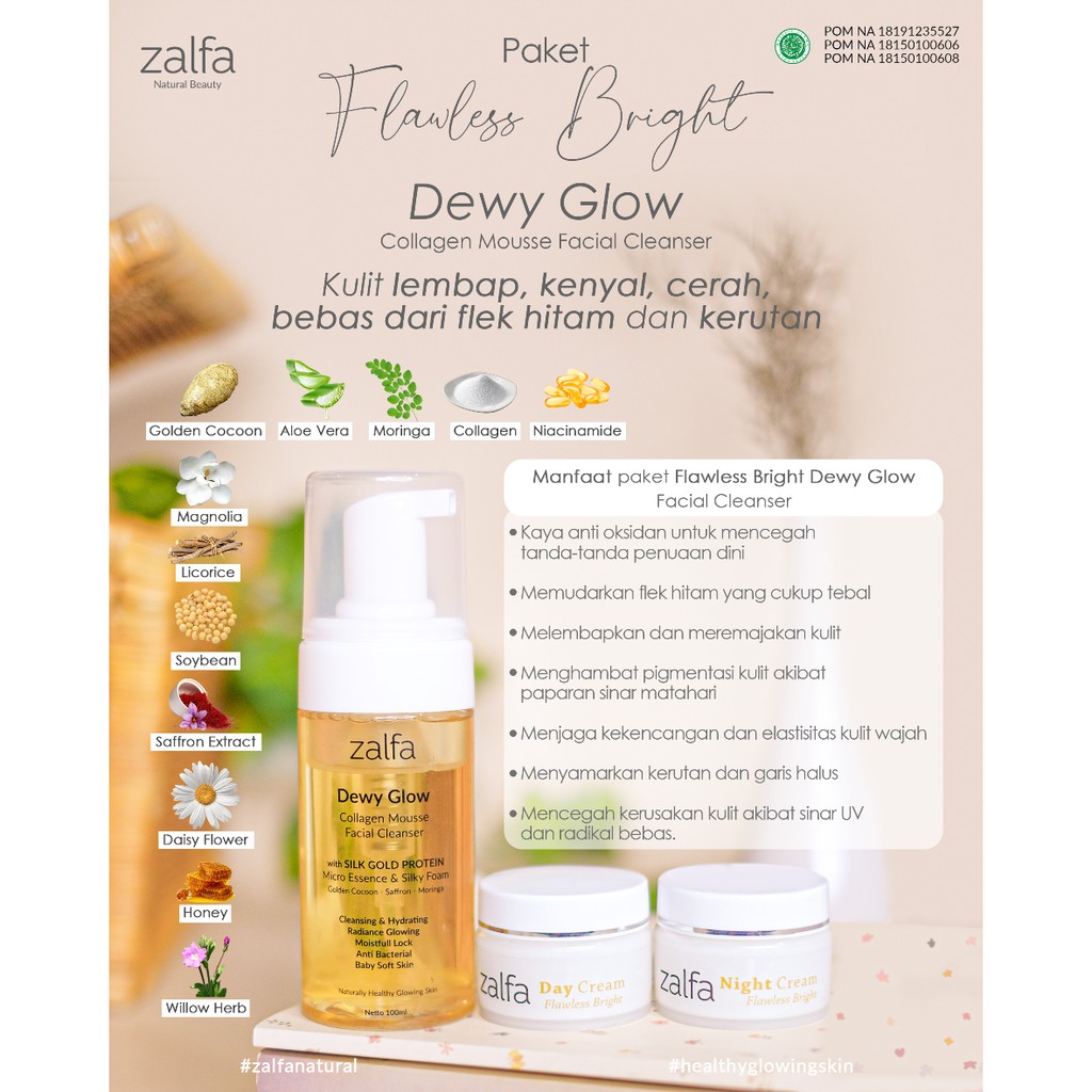 Zalfa ครีมทําความสะอาดผิวหน้าเรืองแสง Flawless Miracle ดูแลผิว ...