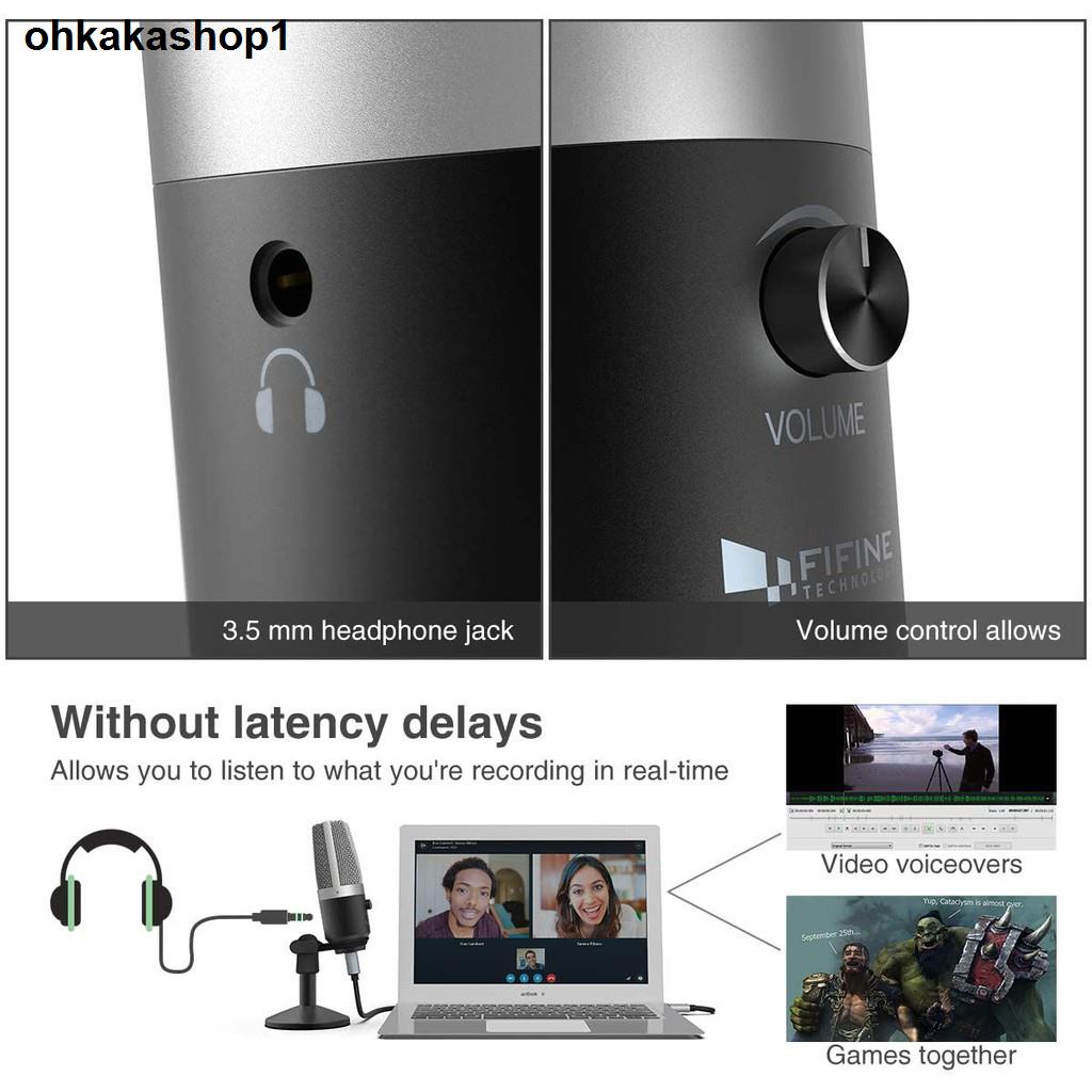 จัดส่งกรุงเทพฯจัดส่งเฉพาะจุดลดอีกสูงสุด 1000 Fifine K670B USB Condenser Microphone (ประกันศูนย์ ...