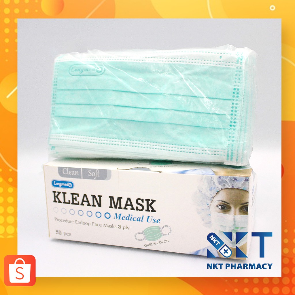 longmed klean mask (หน้ากากอนามัย) เกรดมาตรฐานทางการแพทย์ !!! | Shopee ...