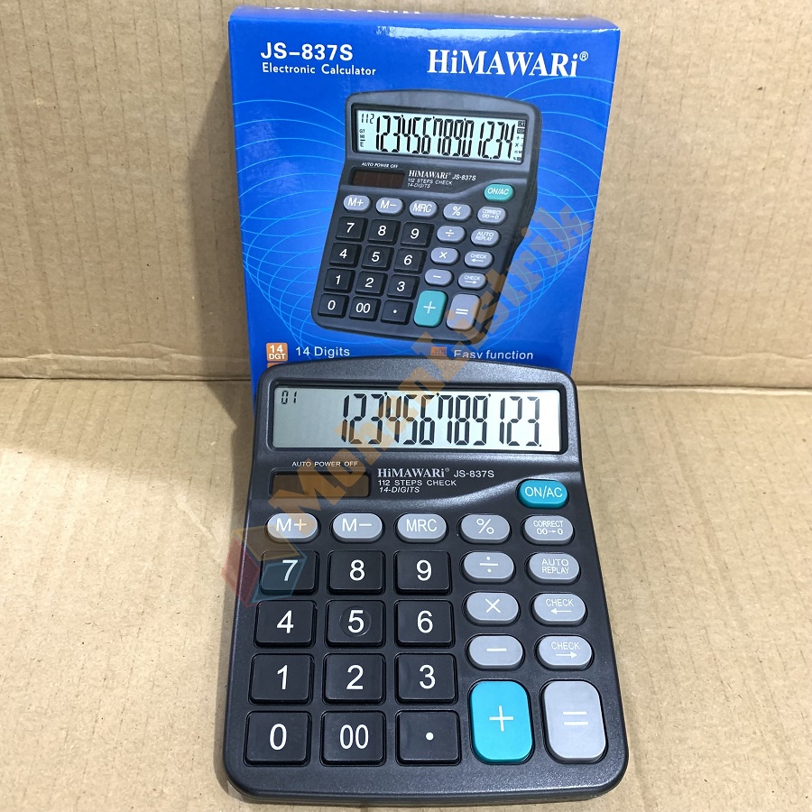 เครื่องคิดเลข ขนาดกลาง 14 หลัก Himawari JS 837S เล่นซ้ําอัตโนมัติ ...