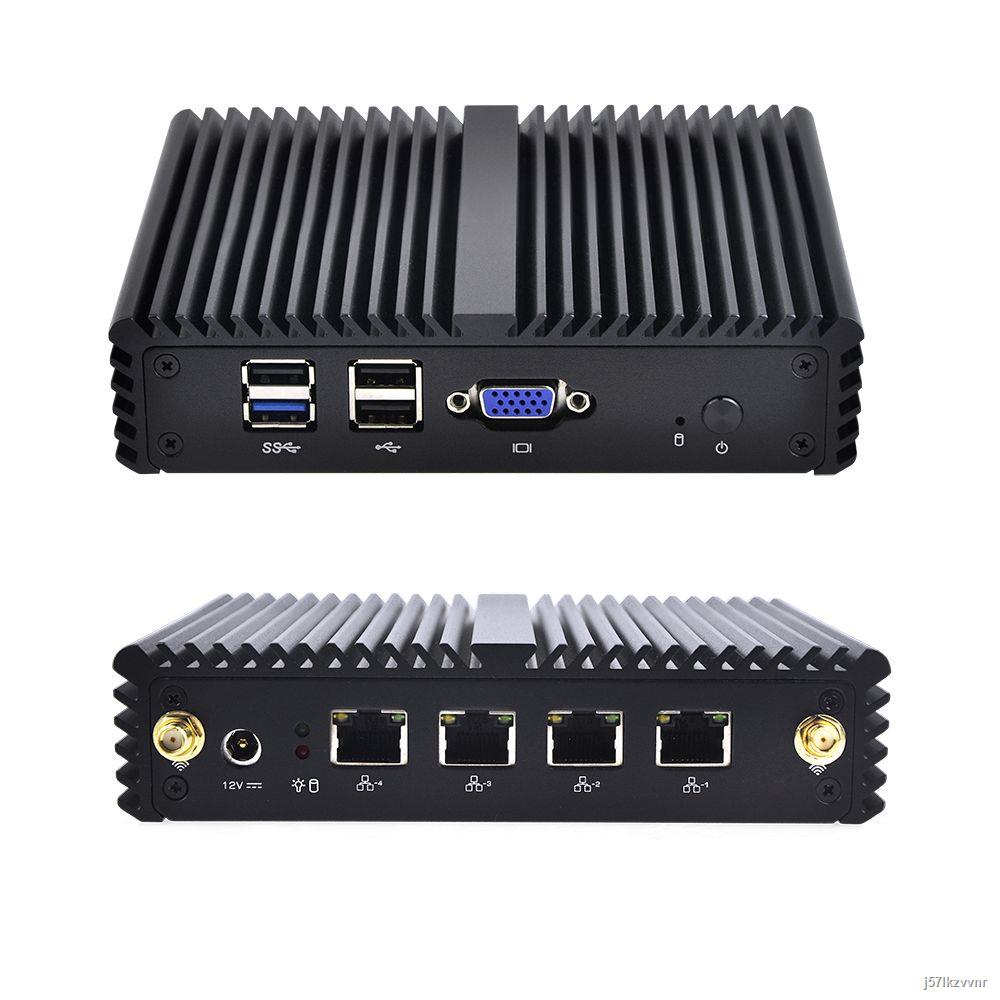 Qotom 4 Ethernet Mini PC Q192G4N Celeron N2920 Micro PC Server Linux Ubuntu Industrial Router ...