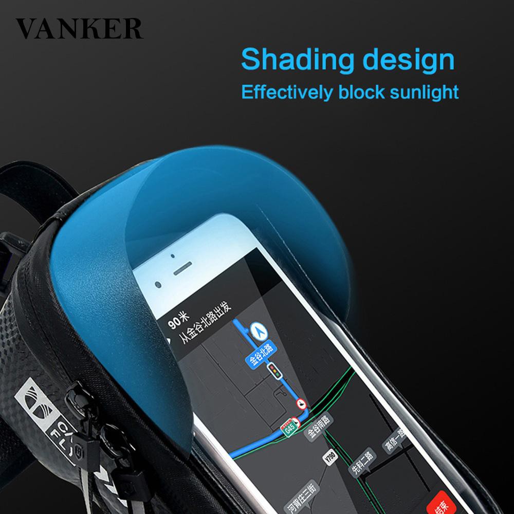 Vanker - กระเป๋าติดแฮนด์จักรยานกันน้ําสีดํา - vanker.th - ThaiPick